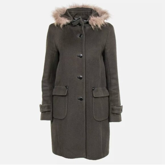 Gerard Darel | Jackets & Coats | Gerard Darel Wool Angora Fur Trim ...